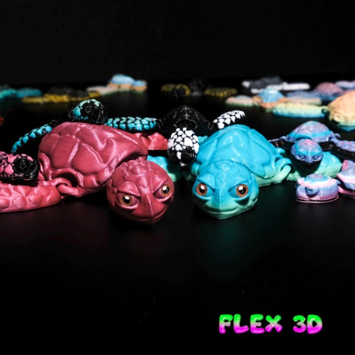 3D Printable Flex 3D Sea Turtle by Flex 3D